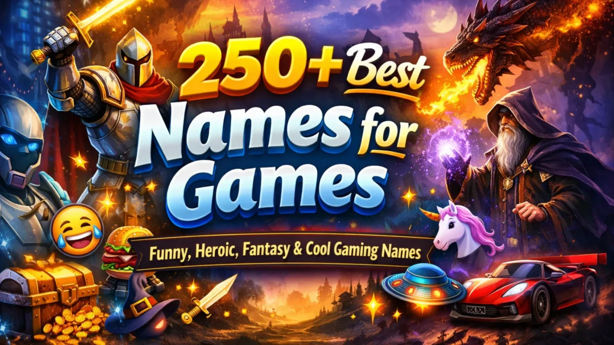 250+ Best Names for Games – Funny, Heroic, Gaming Names"