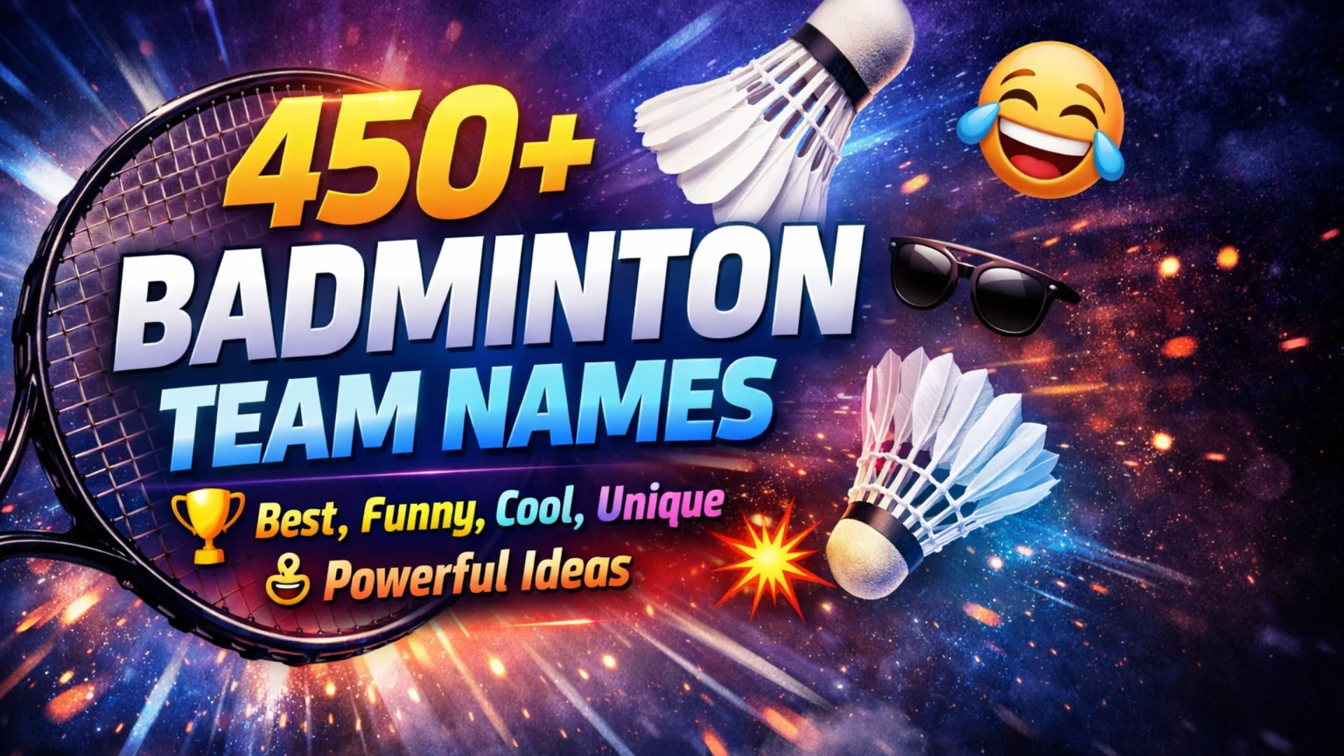 450+ Badminton Team Names – Best, Funny, Cool, Powerful Ideas