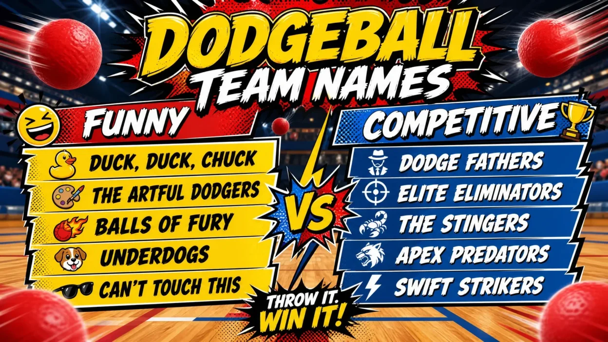 350+ Best Dodge Ball Team Names for Funny & Competitive